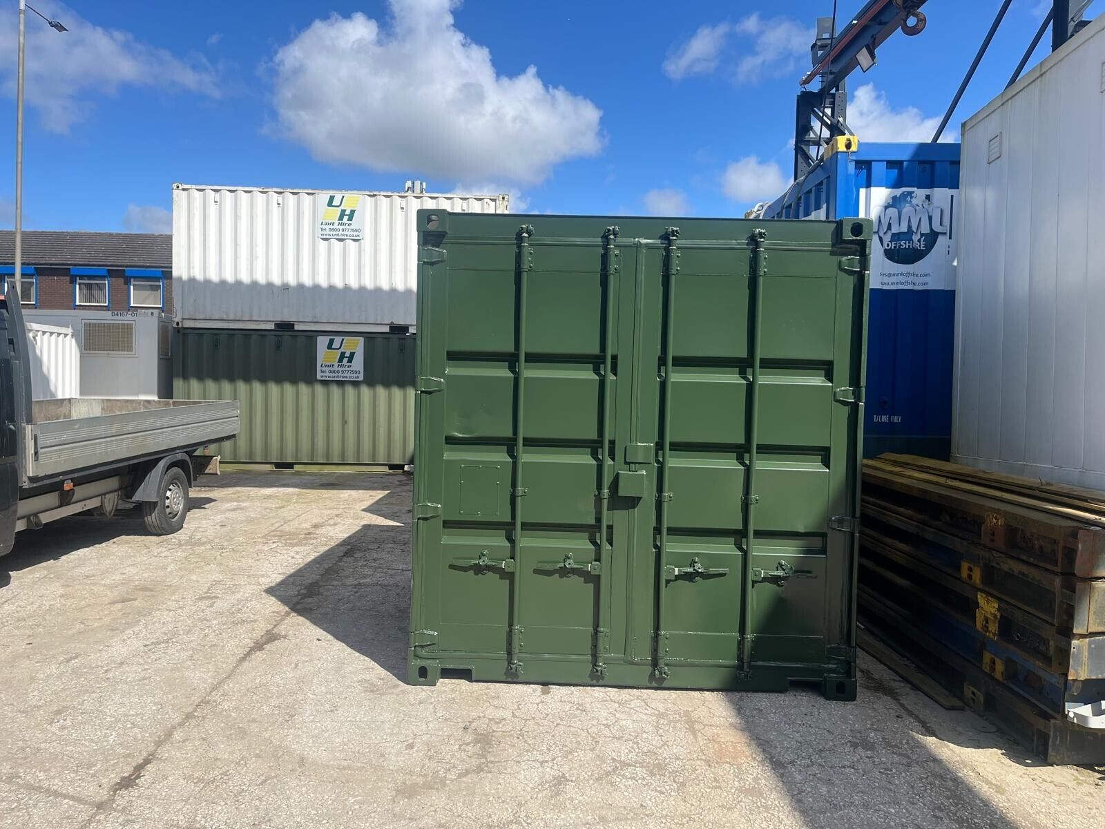 10ft Refurbished Standard Non-ISO Storage Container w/ Roll-Up Door ...